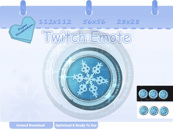 Snowflake Channel Point Coin Emote for Twitch and Discord | Etsy