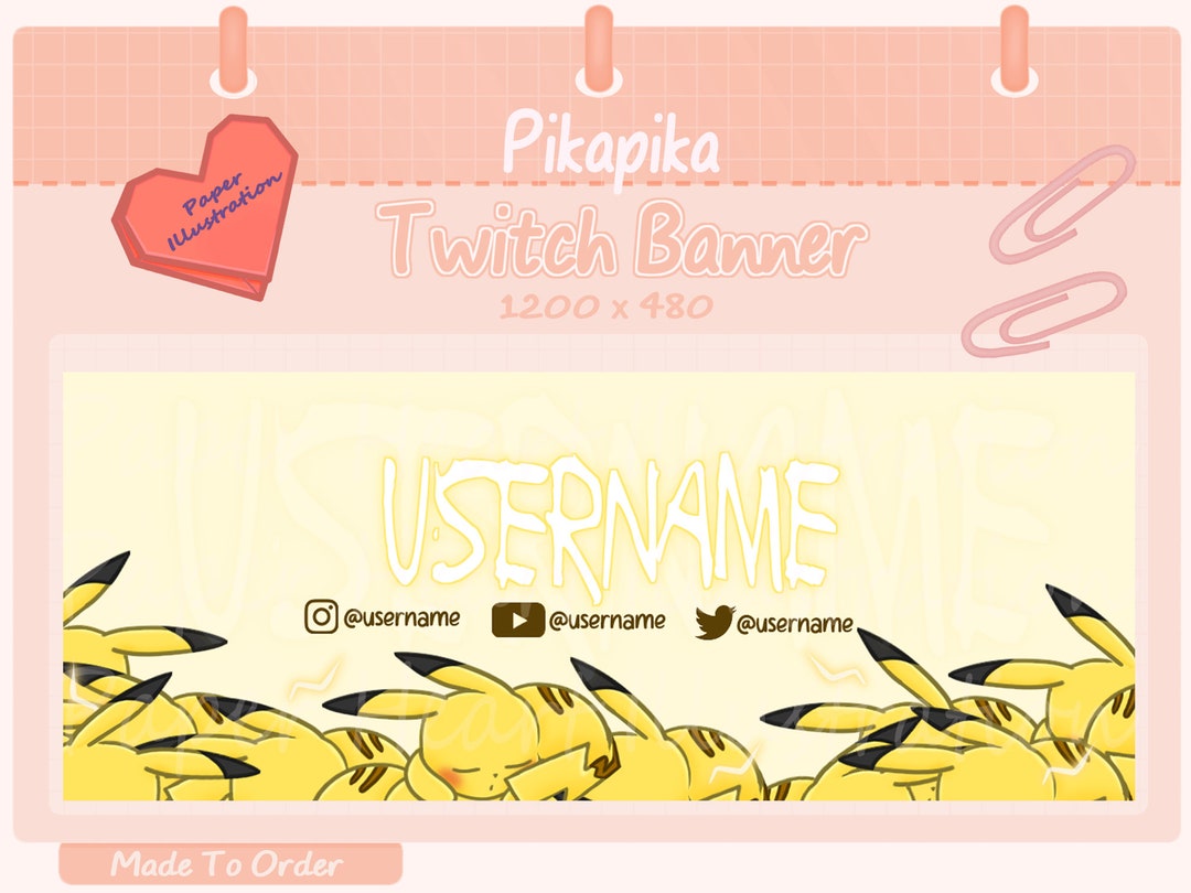 Personalized Pikapika Banner for Twitch - Etsy