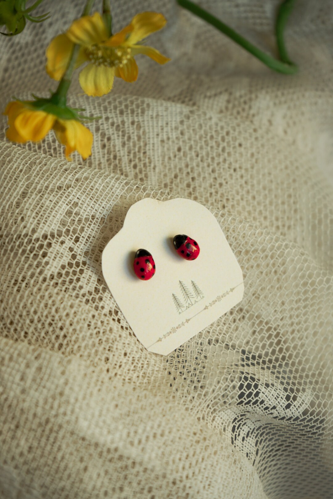 Ladybug Earrings, Stud Earrings, Ladybug Studs, Cute Earrings, Gift ...