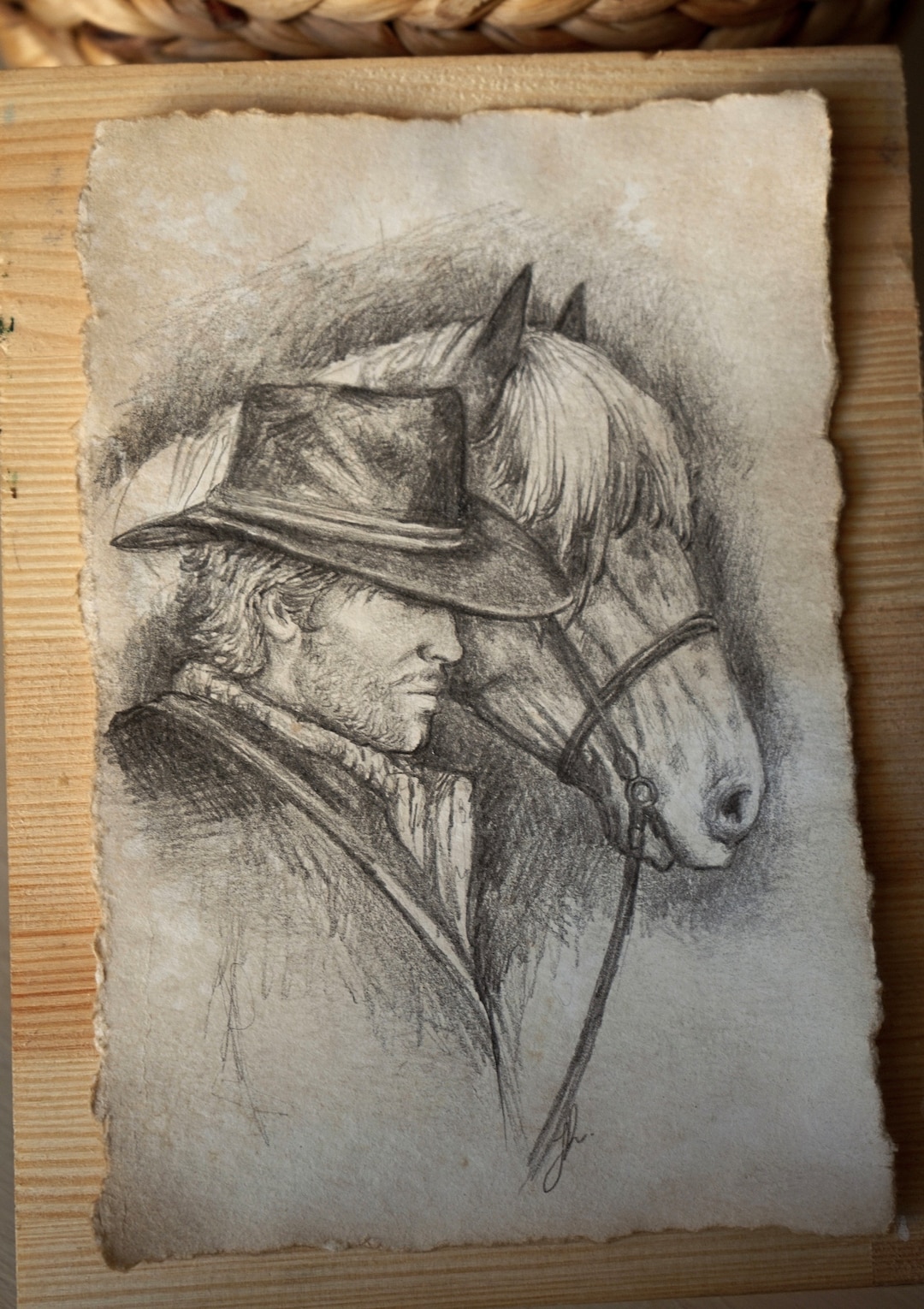 Arthur Morgan Sketch, Original Art, Original Sketch, Pencil Sketch ...