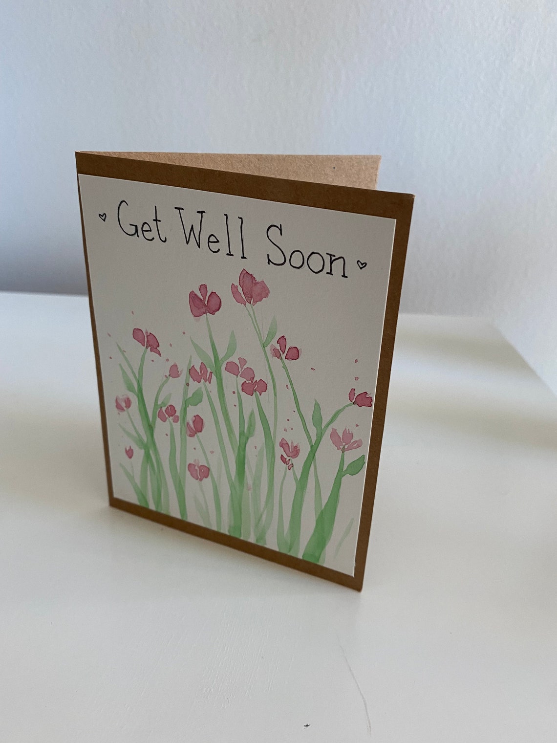 Get Well Soon Card, Hand Painted Watercolour Greeting Card - Etsy
