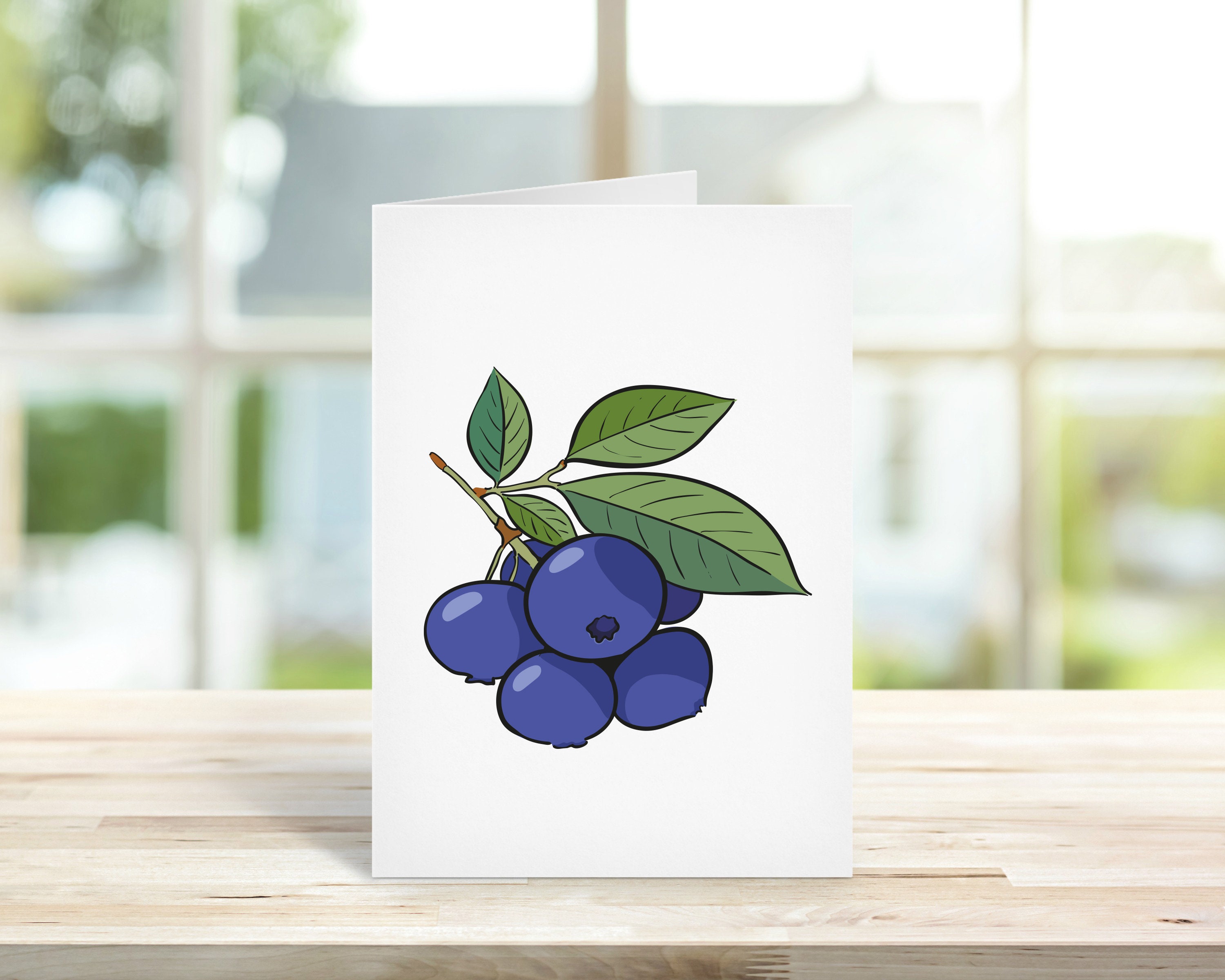 Blueberry Print / Printable Card Format Pdf / Png Image File - Etsy UK