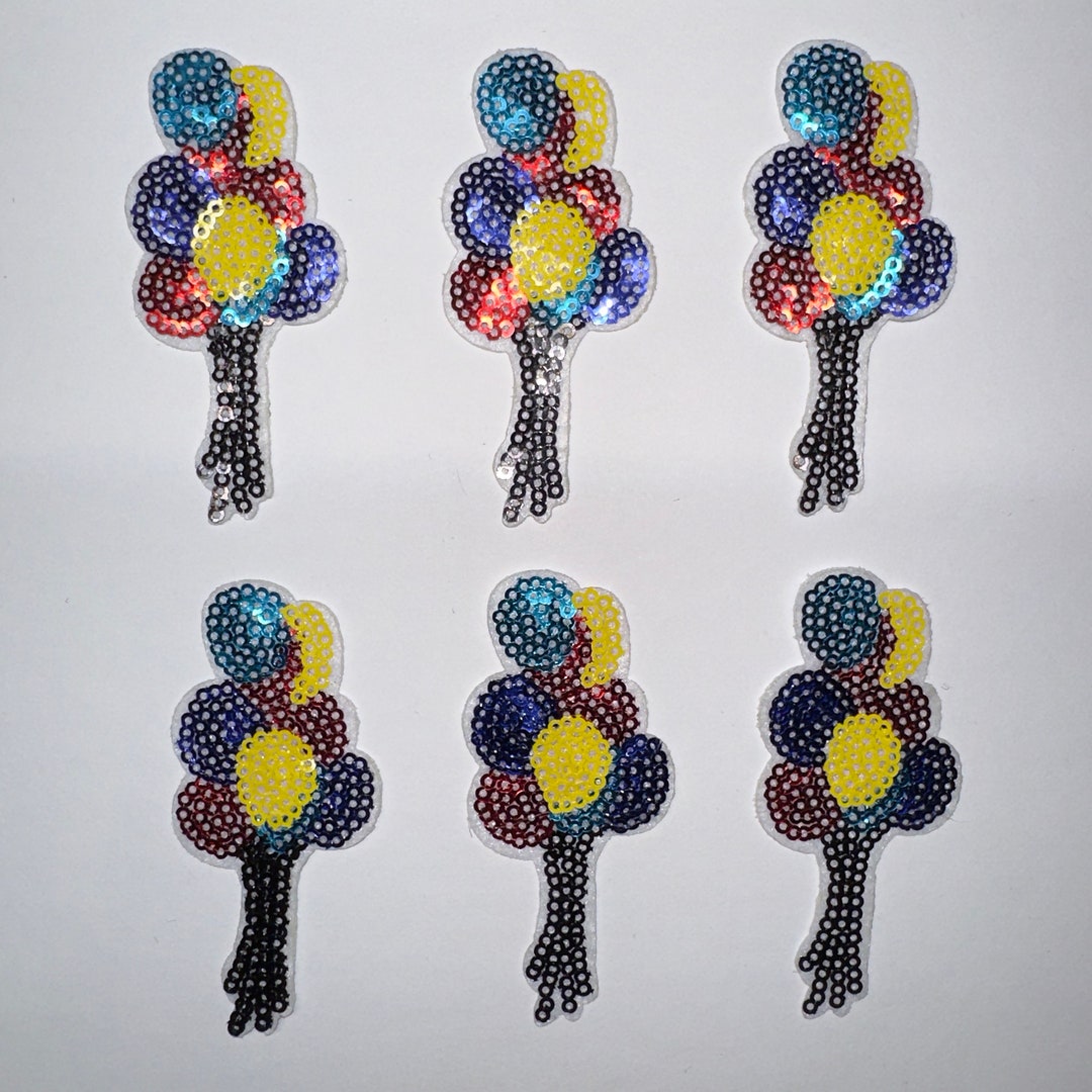 Small Sequien Balloon Patch Iron on Patch 6pcs 1.3 X 3 Inches - Etsy