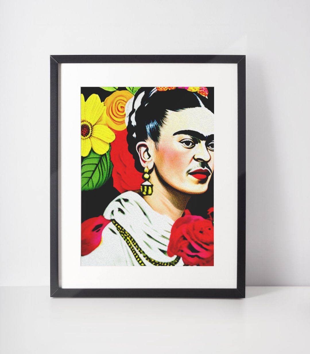 Frida Kahlo Print Painting, Mexican Wall Art Frida Print Decor, Kahlo ...