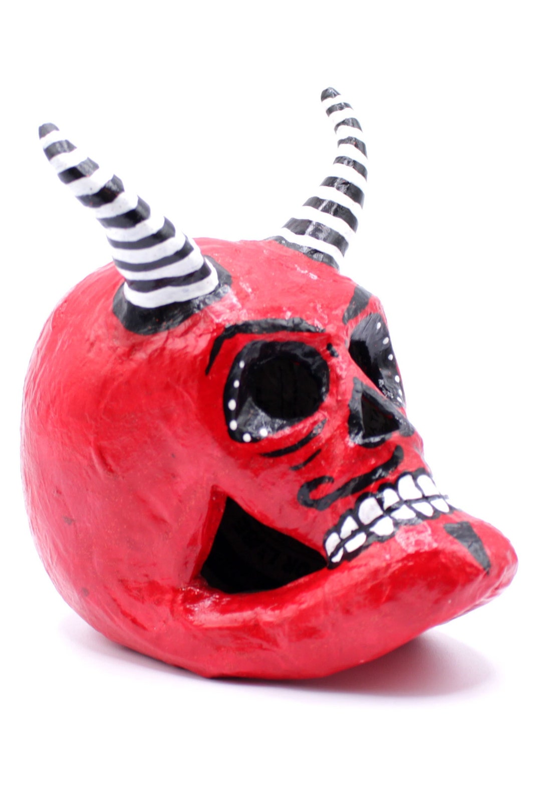 Diablito Judas Calavera Dia De Los Muertos Skull Red With Stripes ...