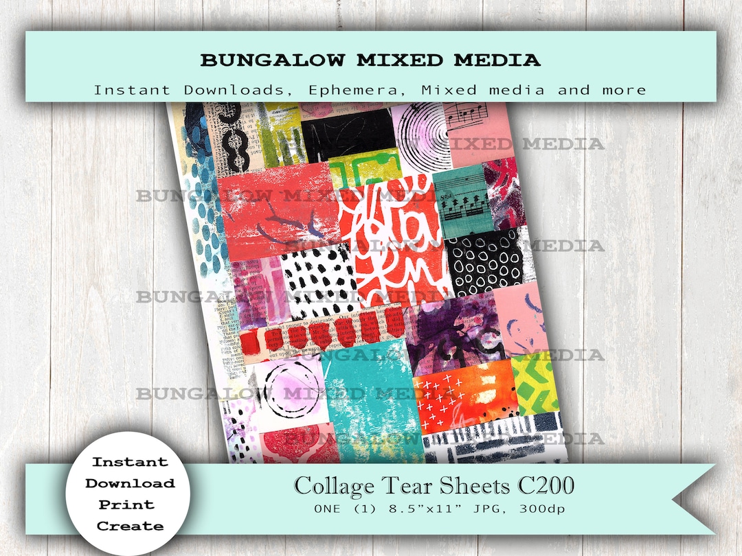 Collage Tear Sheets Art Journaling Mixed Media Collage Art Collage ...