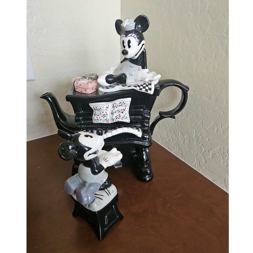 Vintage Disney Paul Cardew Mickey and Minnie Piano Teapot Collection ...