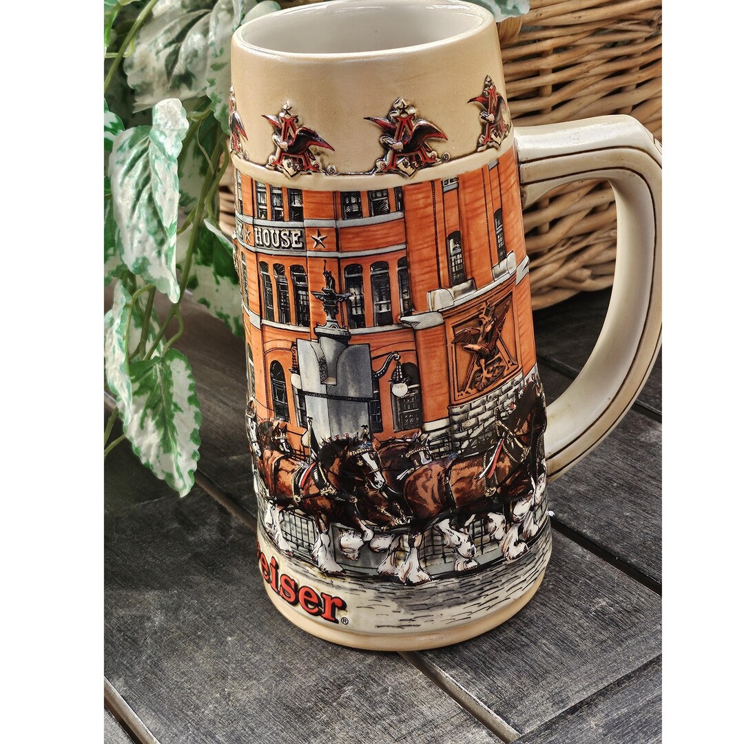 Vintage Budweiser Beer Stein: St. Louis Brew House 1892, National ...