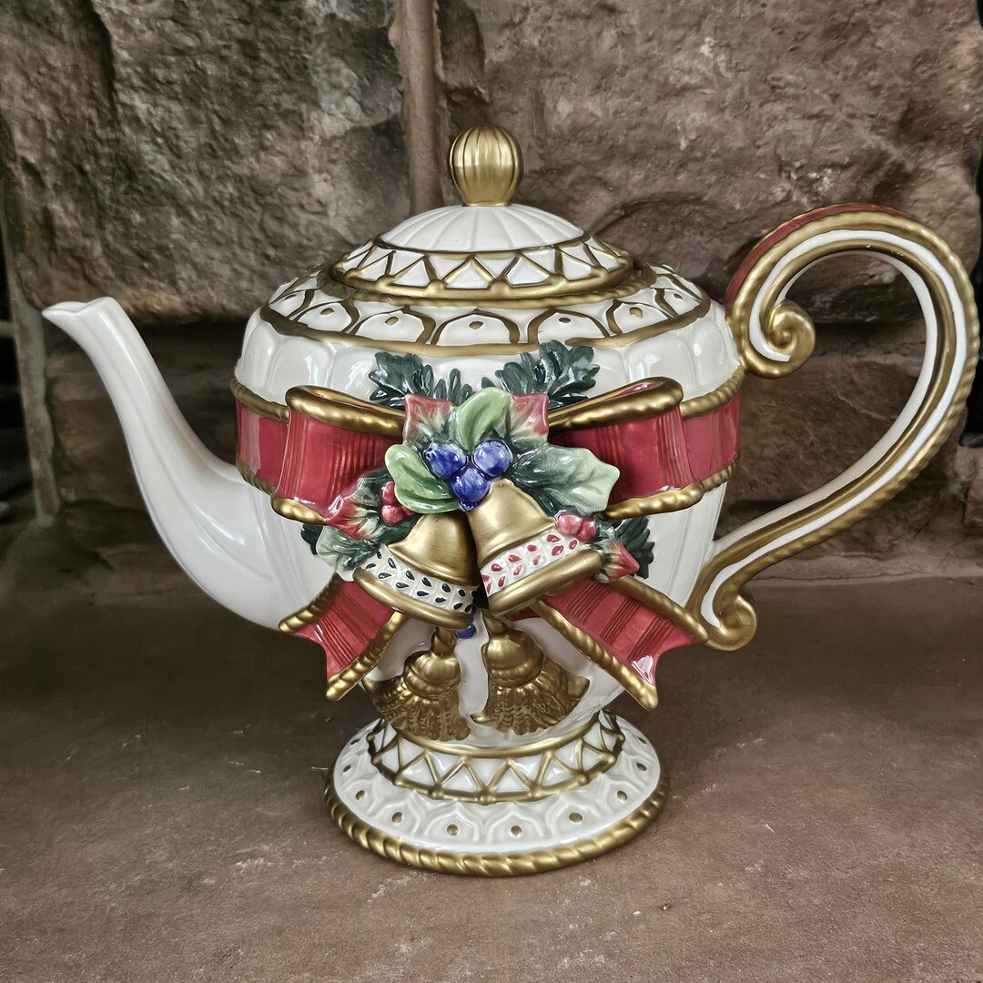 Vintage Fritz and Floyd Christmas Teapot; Decorative Teapot - Etsy