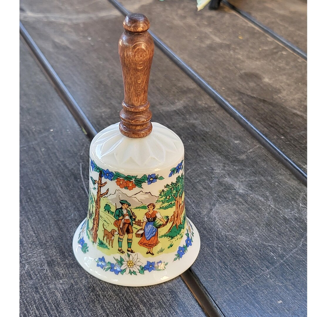 Vintage SPM Walkure Porcelain Farm Bell, Shepherd Couple, West Germany ...