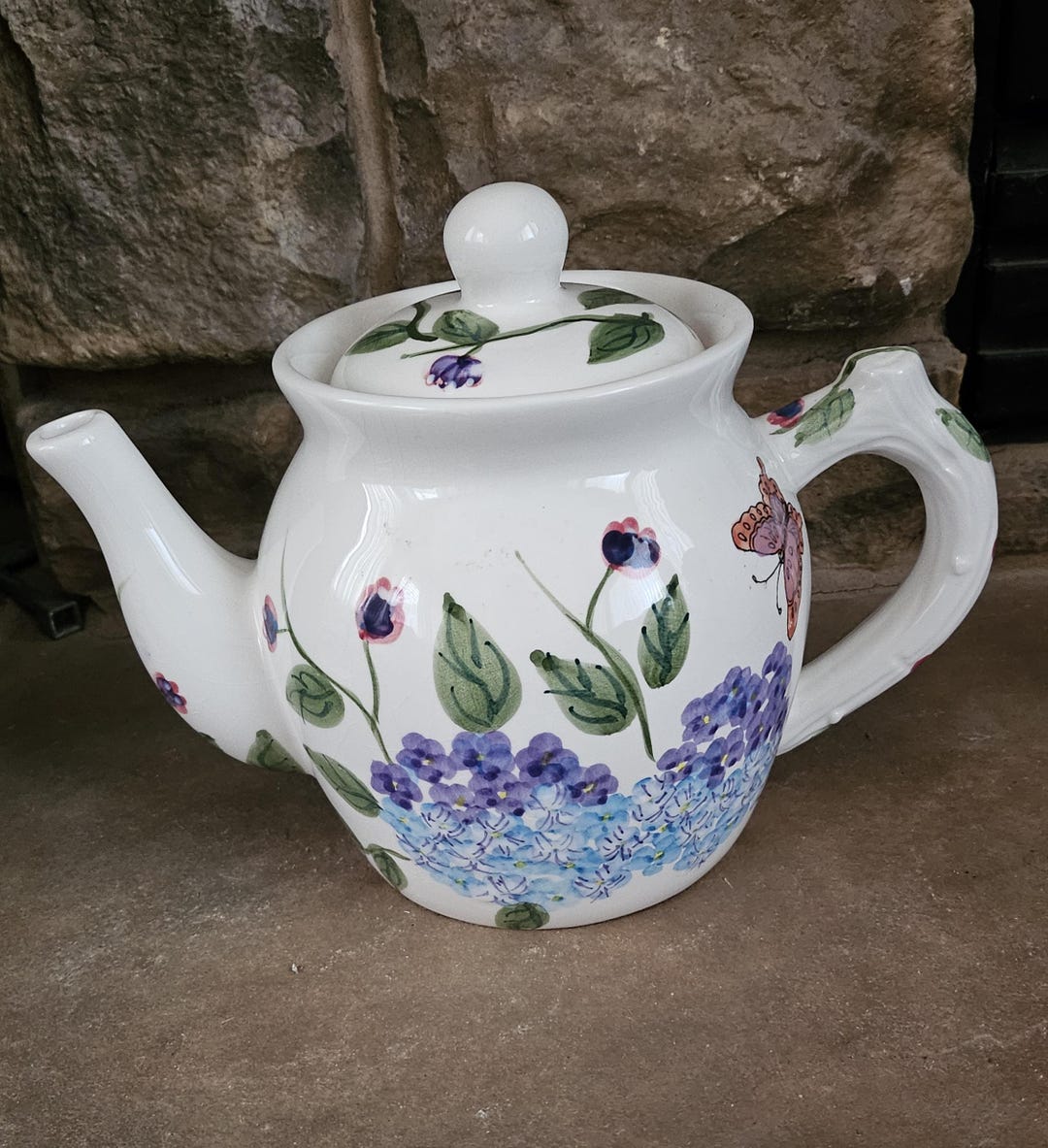 Vintage Pacific Rim Handpainted China Ceramic Teapot; Decorative Teapot ...