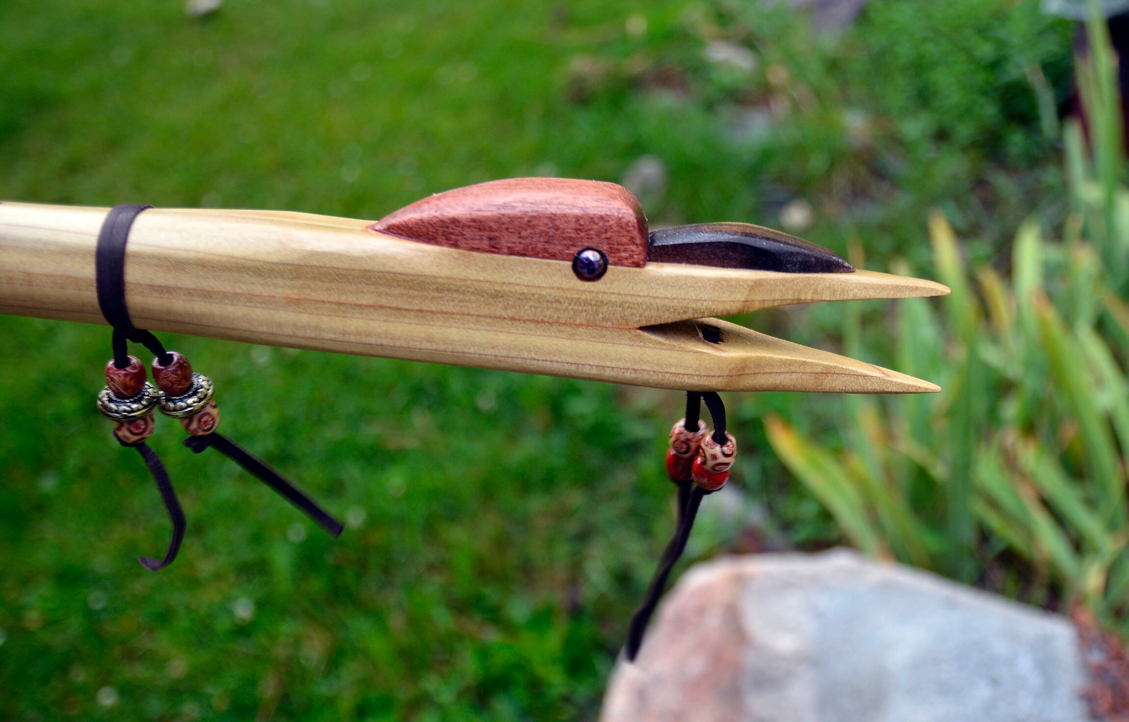 Native American Style Flute, F, 440 Hertz, Six-hole Flute, Wooden Flute ...