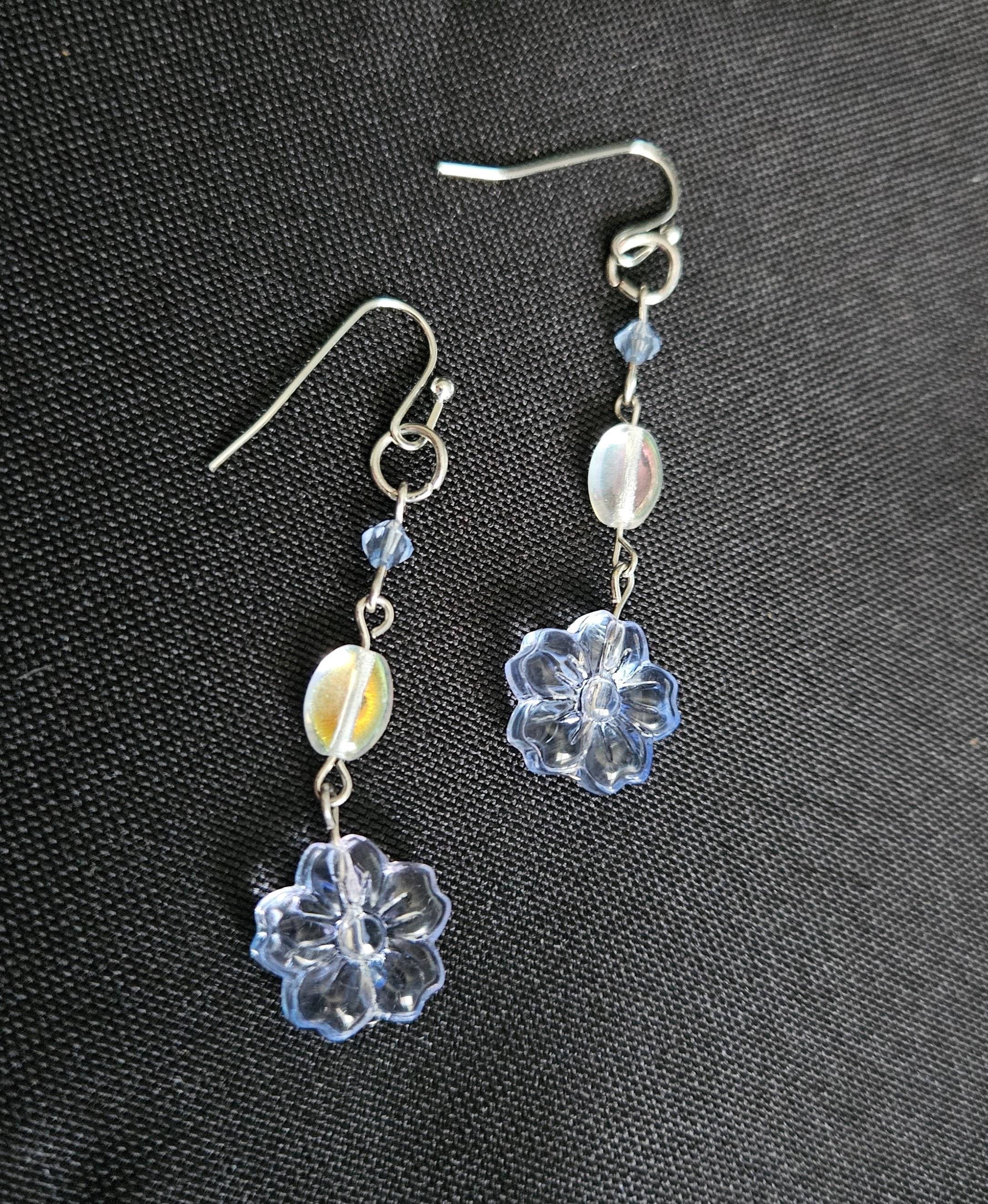 Glass Flower Earring Sets - Etsy