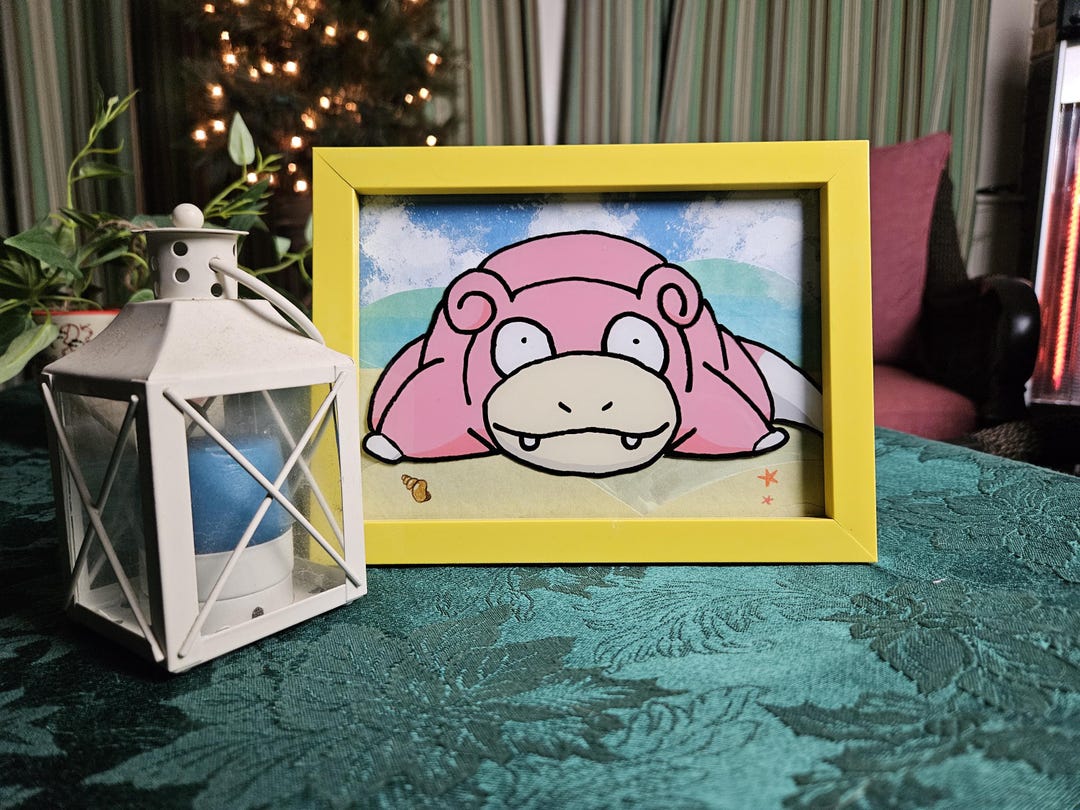 Slowpoke on Da Beach Painting - Etsy