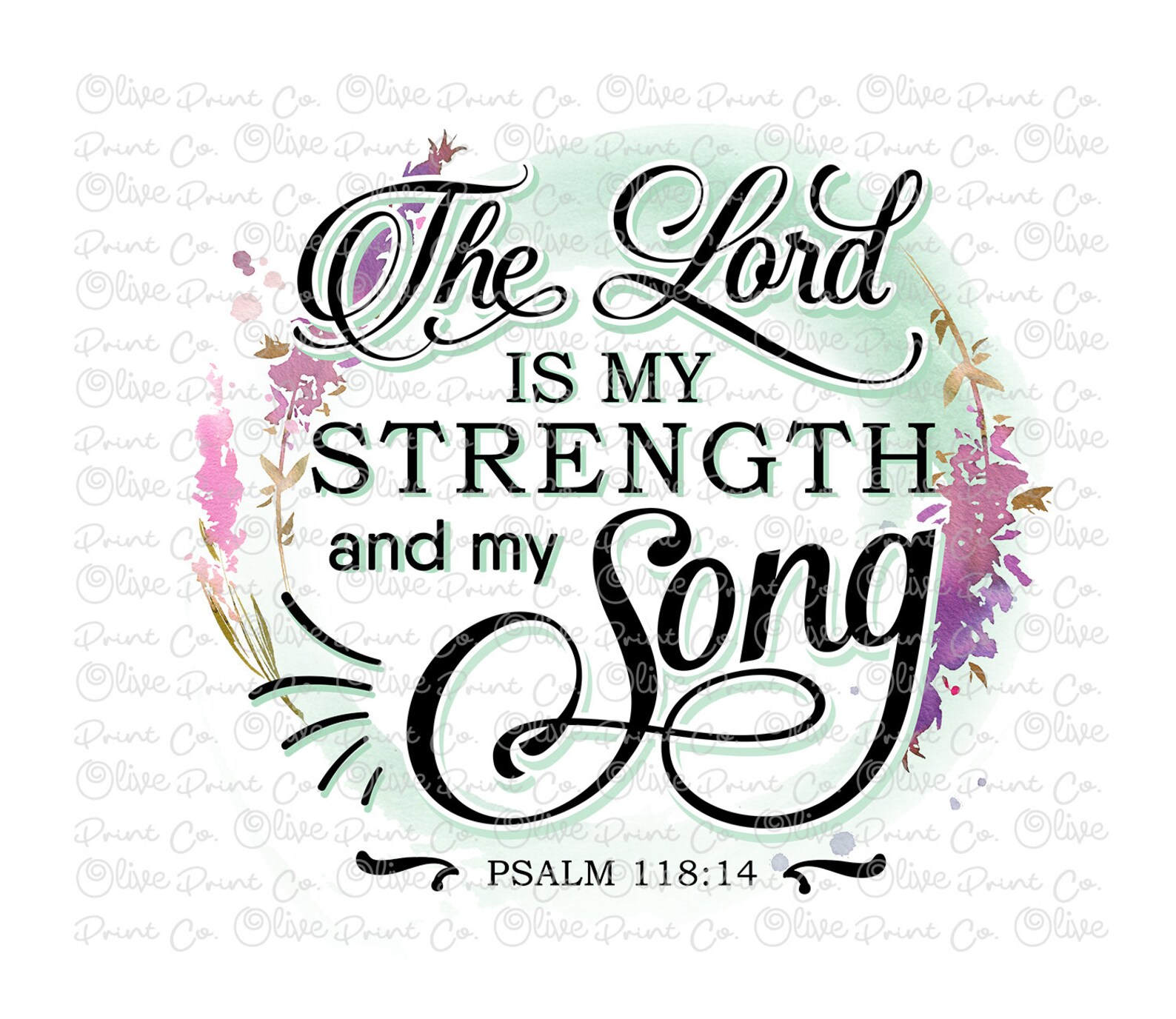 The Lord is My Strength and My Song Sublimation PNG Design - Etsy