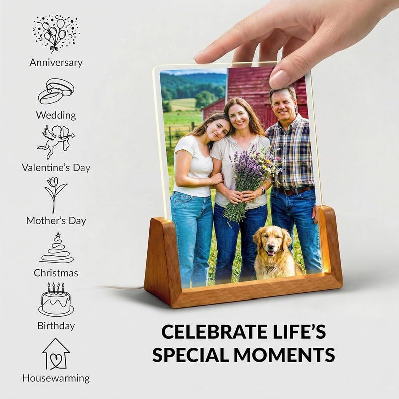 Personalized Acrylic Photo Plaque, Custom Picture Frame, 1" Thick ...