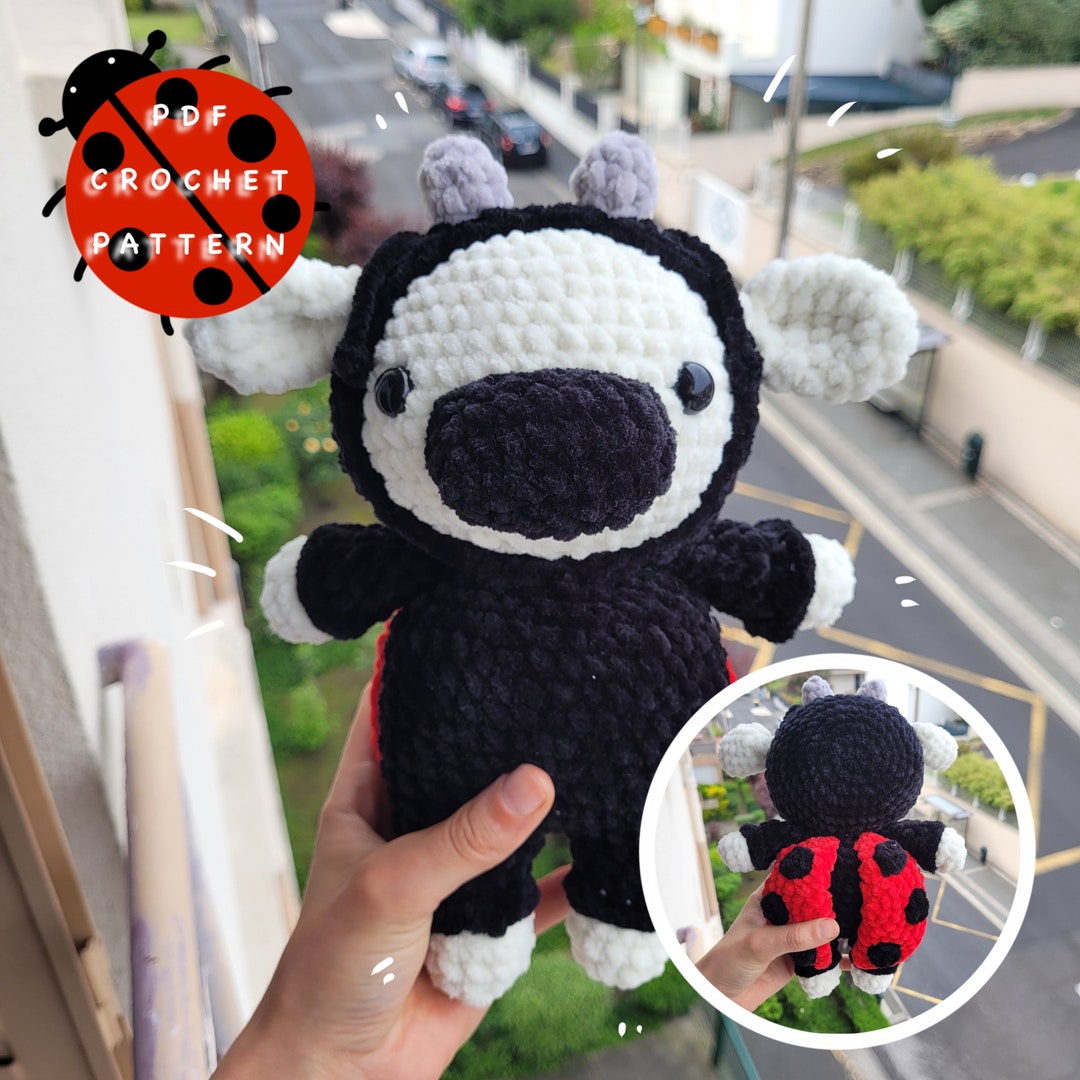 Cow in a Ladybug Costume Crochet PATTERN - Etsy