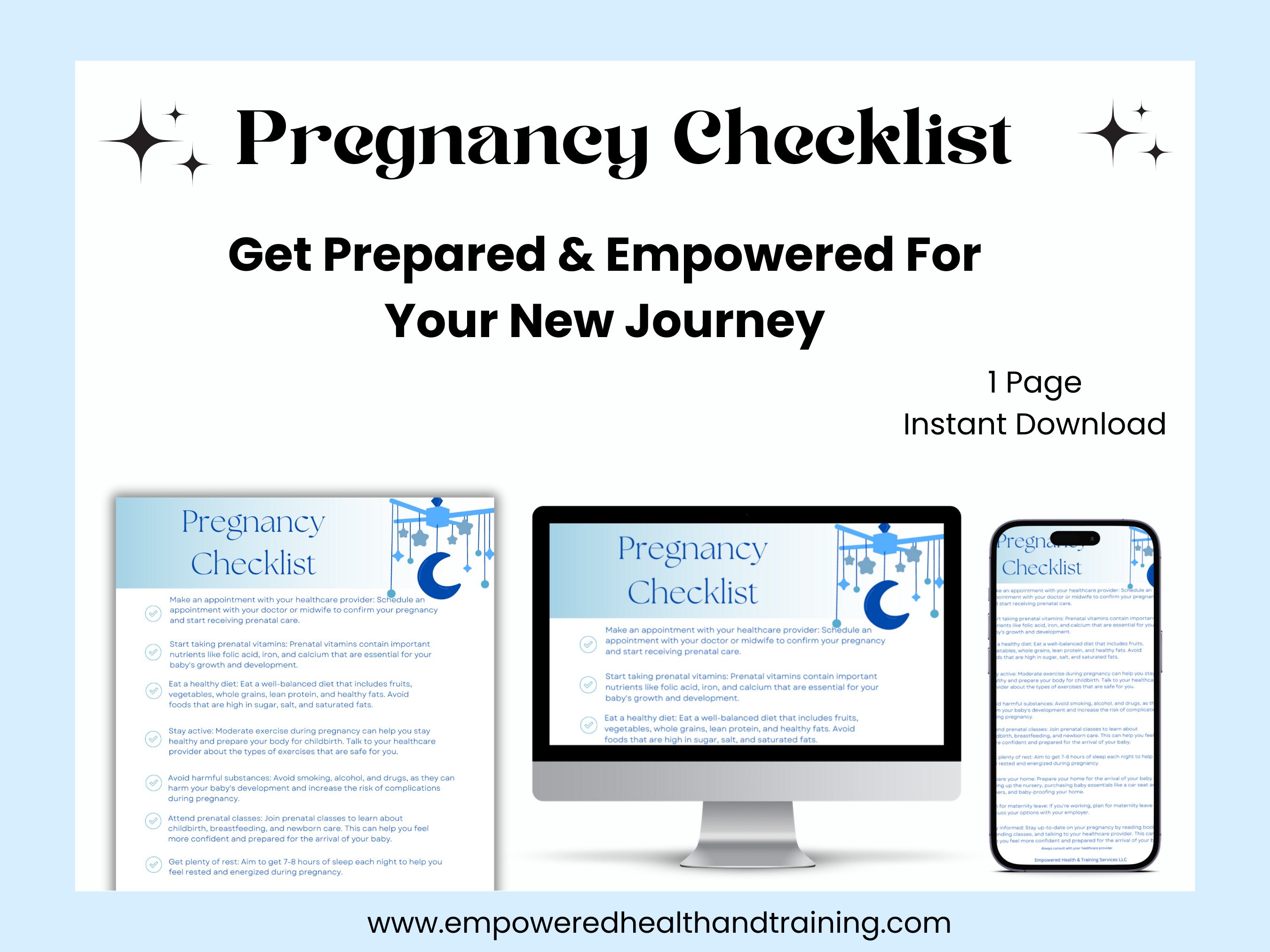 Pregnancy Checklist Pregnancy Planning Pregnancy To-do List - Etsy