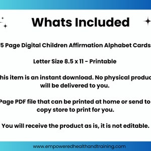 Affirmation Cards for Children, Affirmation Cards for Kids, Affirmation ...