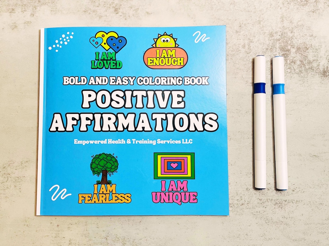 Positive Affirmations Coloring Book, Coloring Book, Positive ...