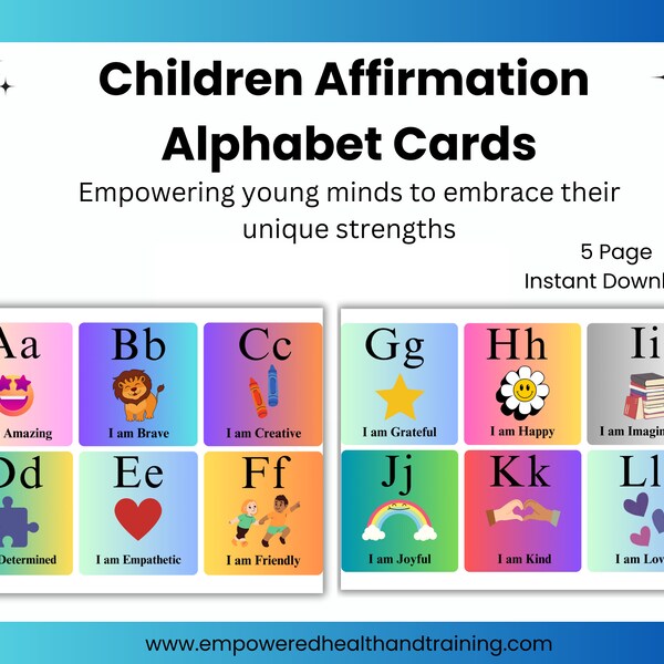 Alphabet Affirmations Printable - Etsy