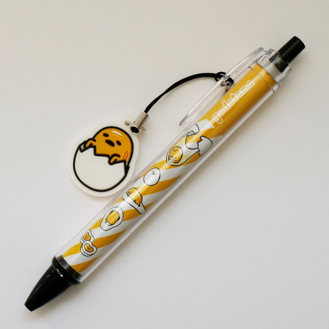 Gudetama Ballpoint Pen with Charm Keychain Dangler Retractable - Etsy.de