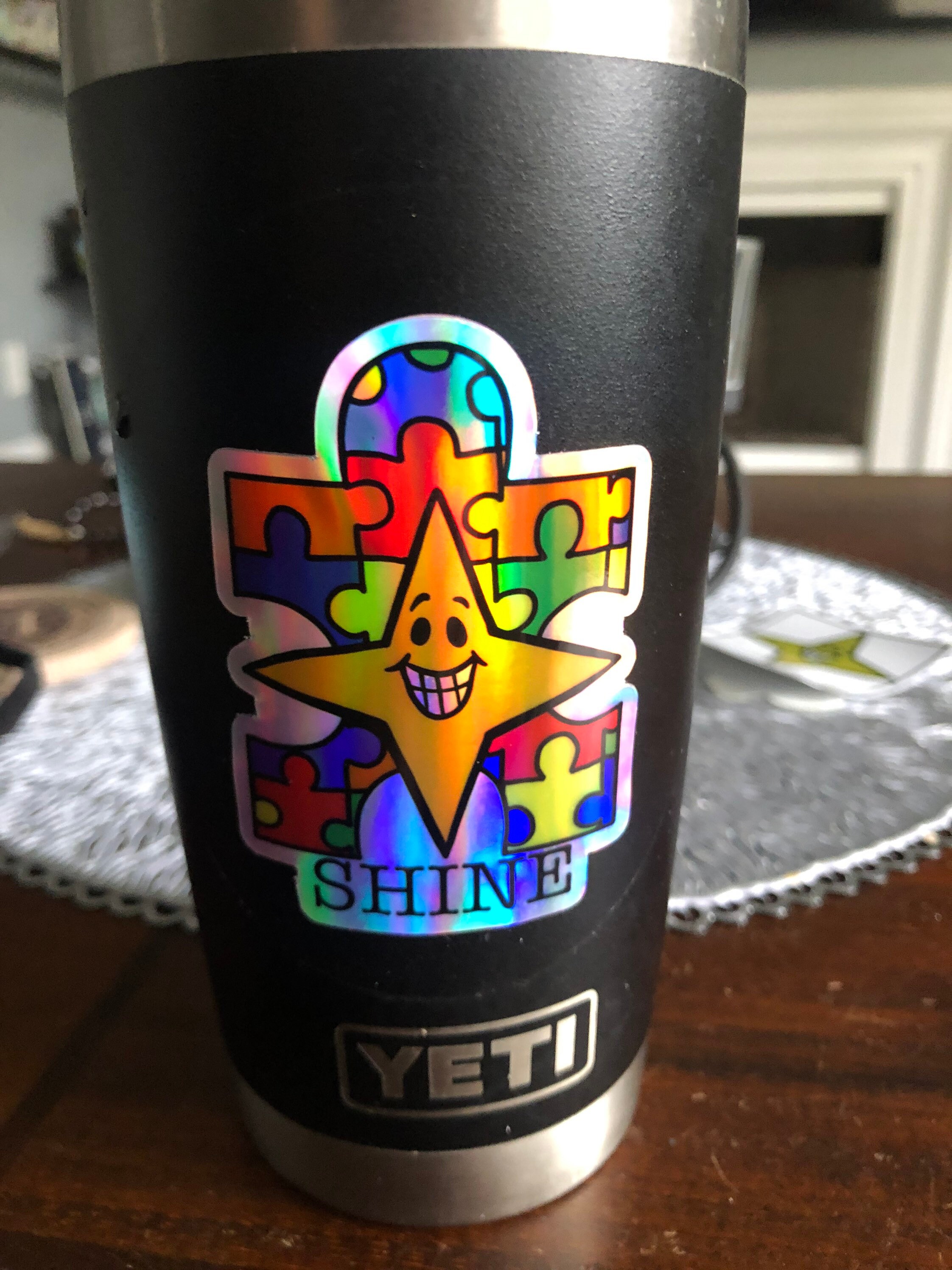 Colorful Autism Stella Holographic Sticker - Etsy