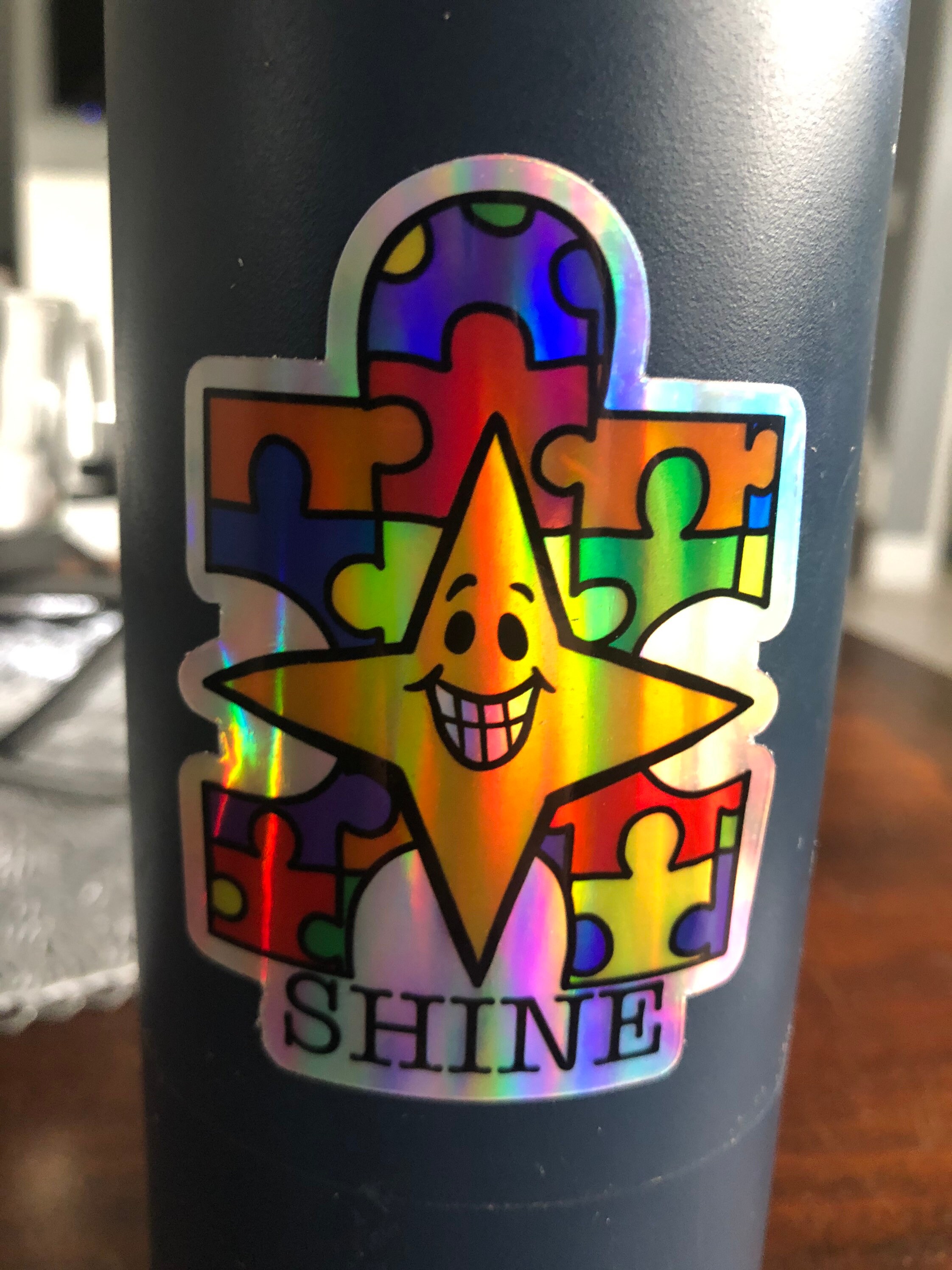 Colorful Autism Stella Holographic Sticker - Etsy