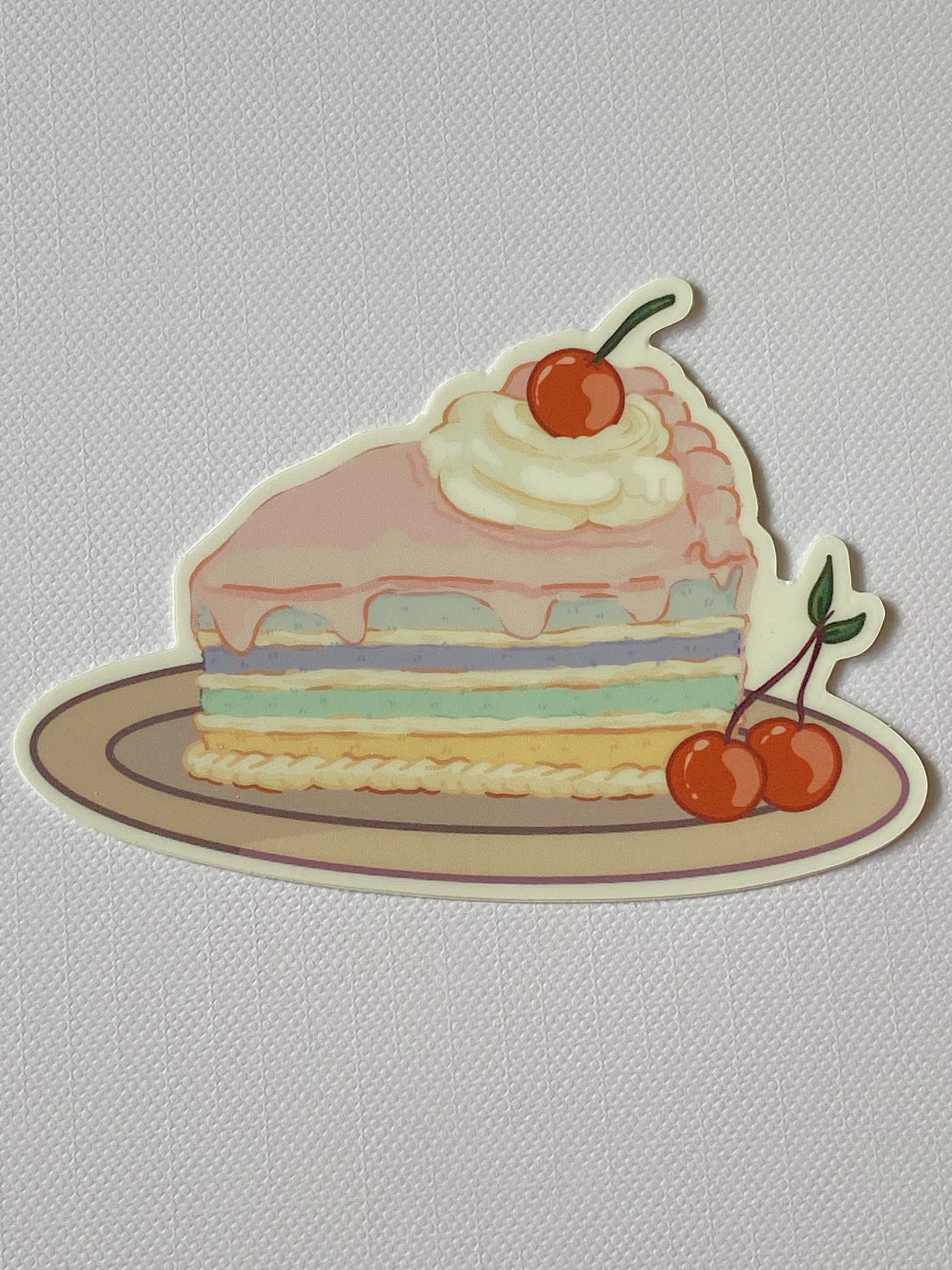 Craft Supplies & Tools Scrapbooking Cute Cake Matte Waterproof Sticker ...