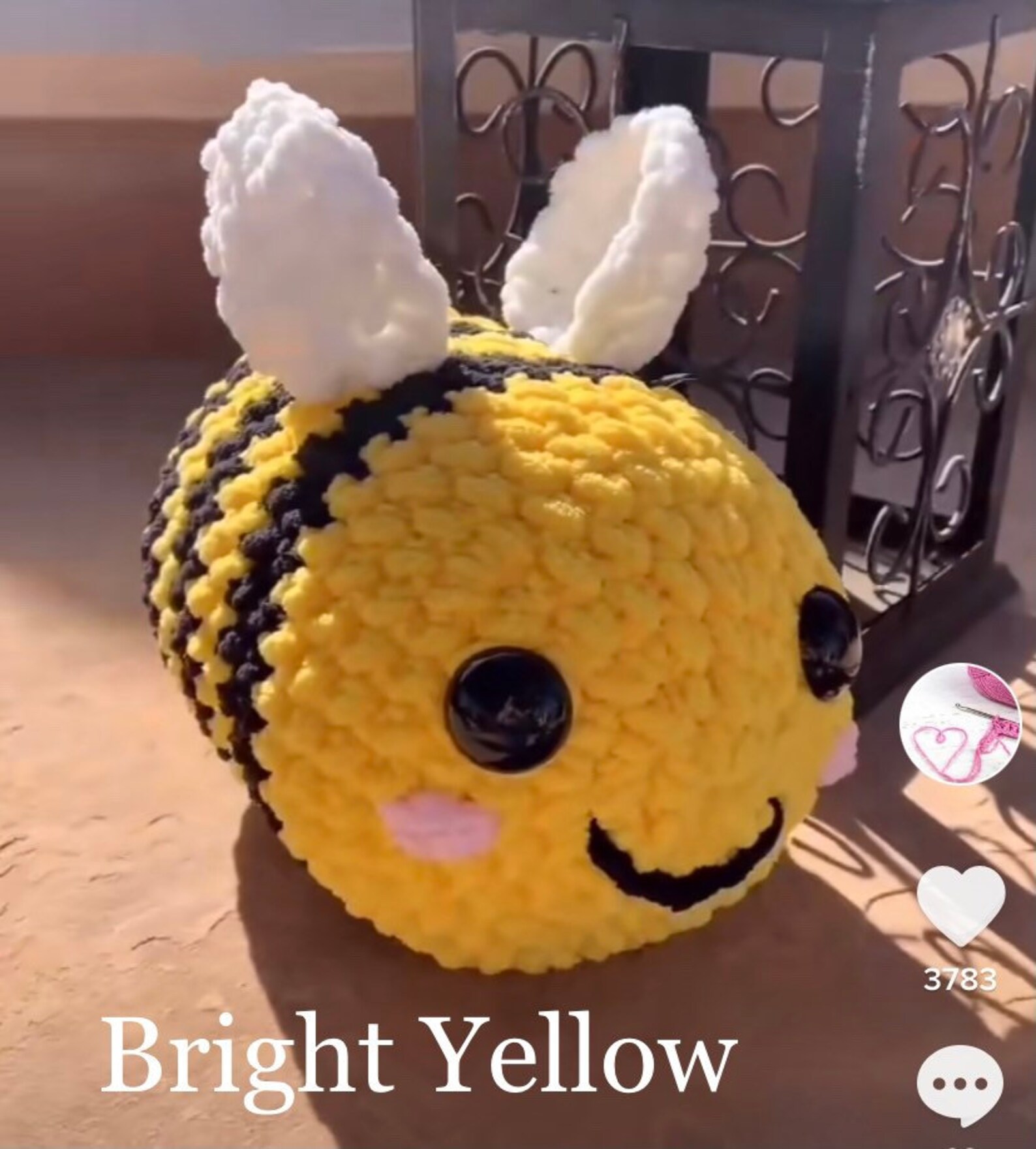 Crochet Large Chunky Bee - Etsy