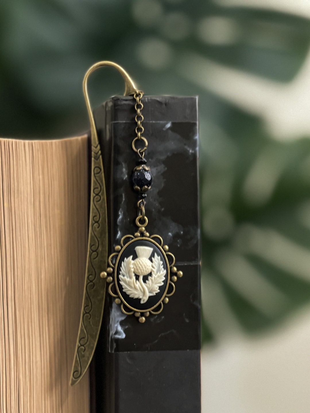 Scottish Thistle Cameo Bookmark: Book Lover Gift - Etsy
