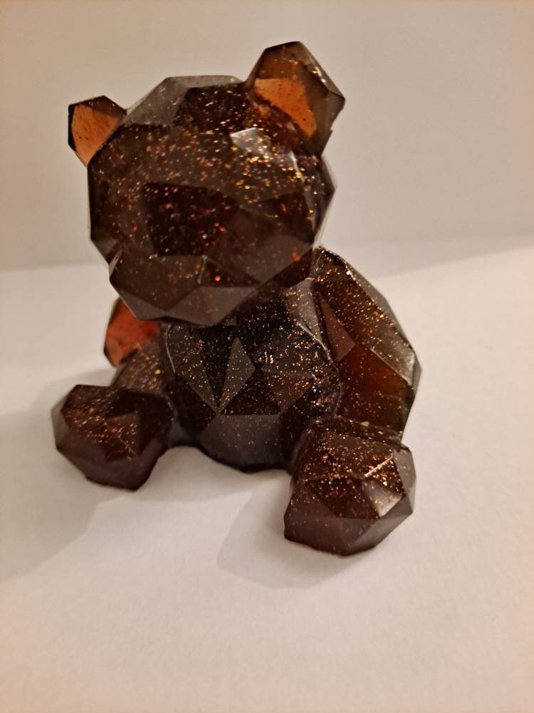 Geometric Bear Resin Figure. Made to Order. Memory Bears Avaliable Too ...
