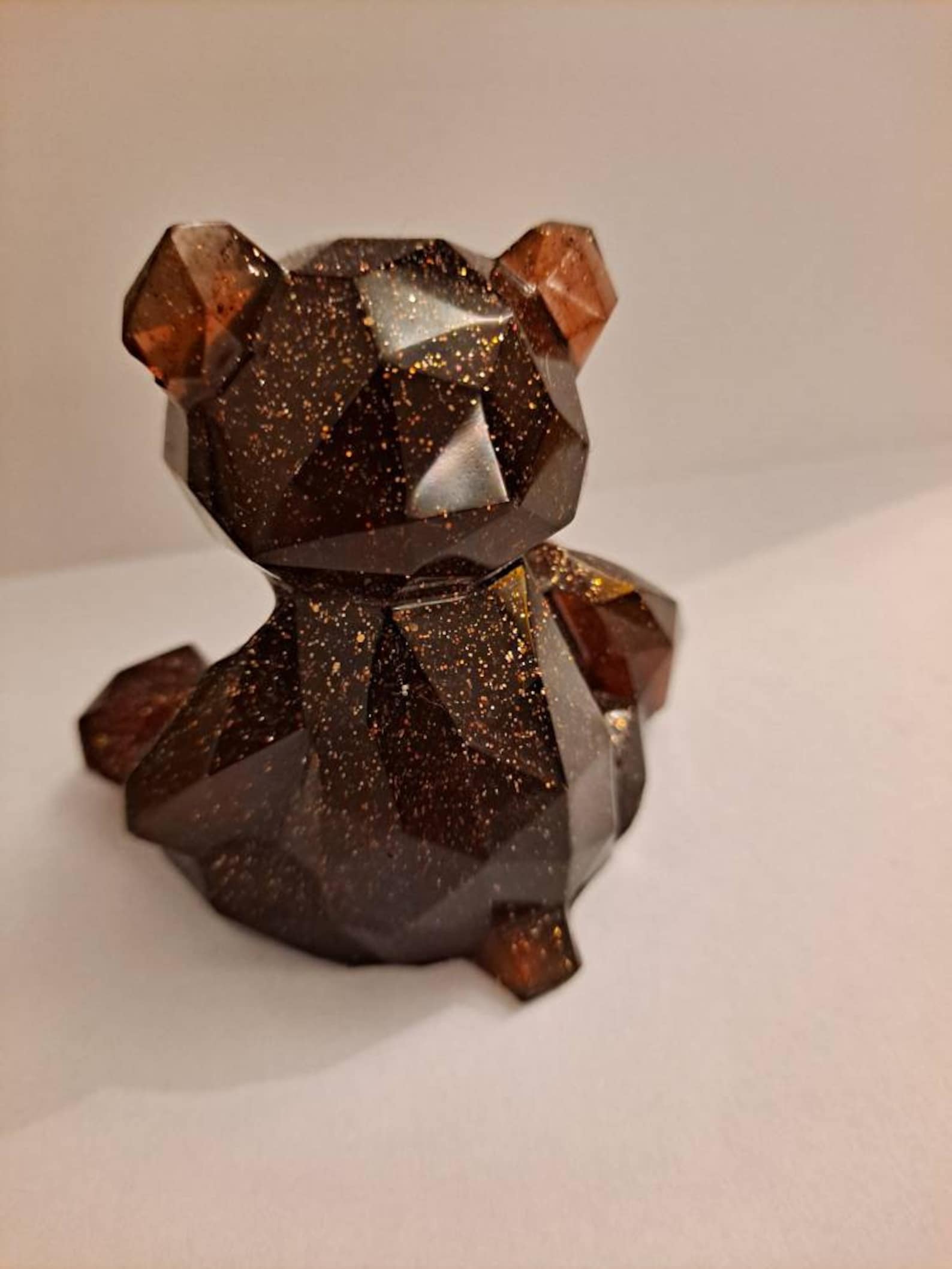 Geometric Bear Resin Figure. Made to Order. Memory Bears Avaliable Too ...