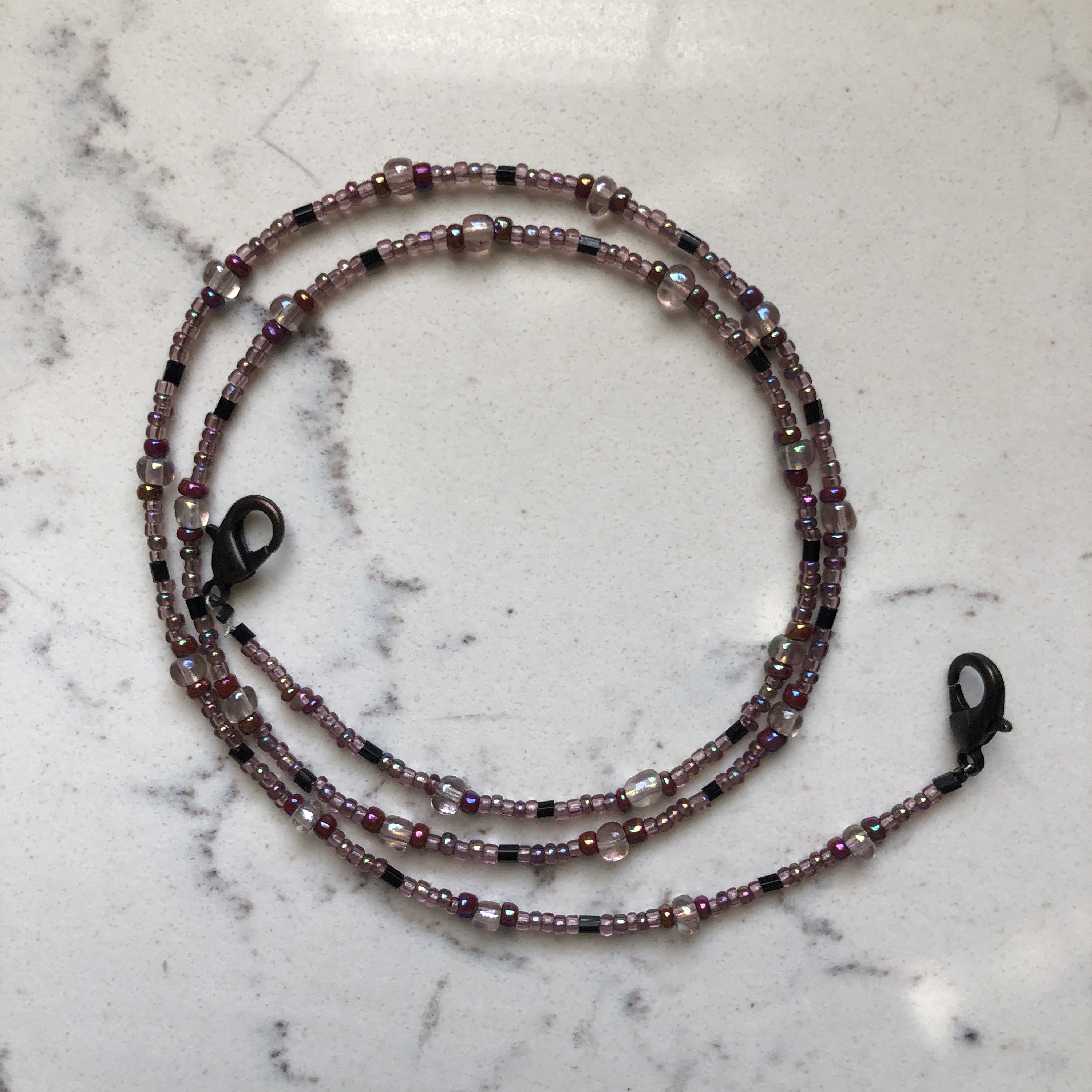 Beaded Face Mask Lanyard, Beaded Mask Necklace, Patterned Beaded Face ...