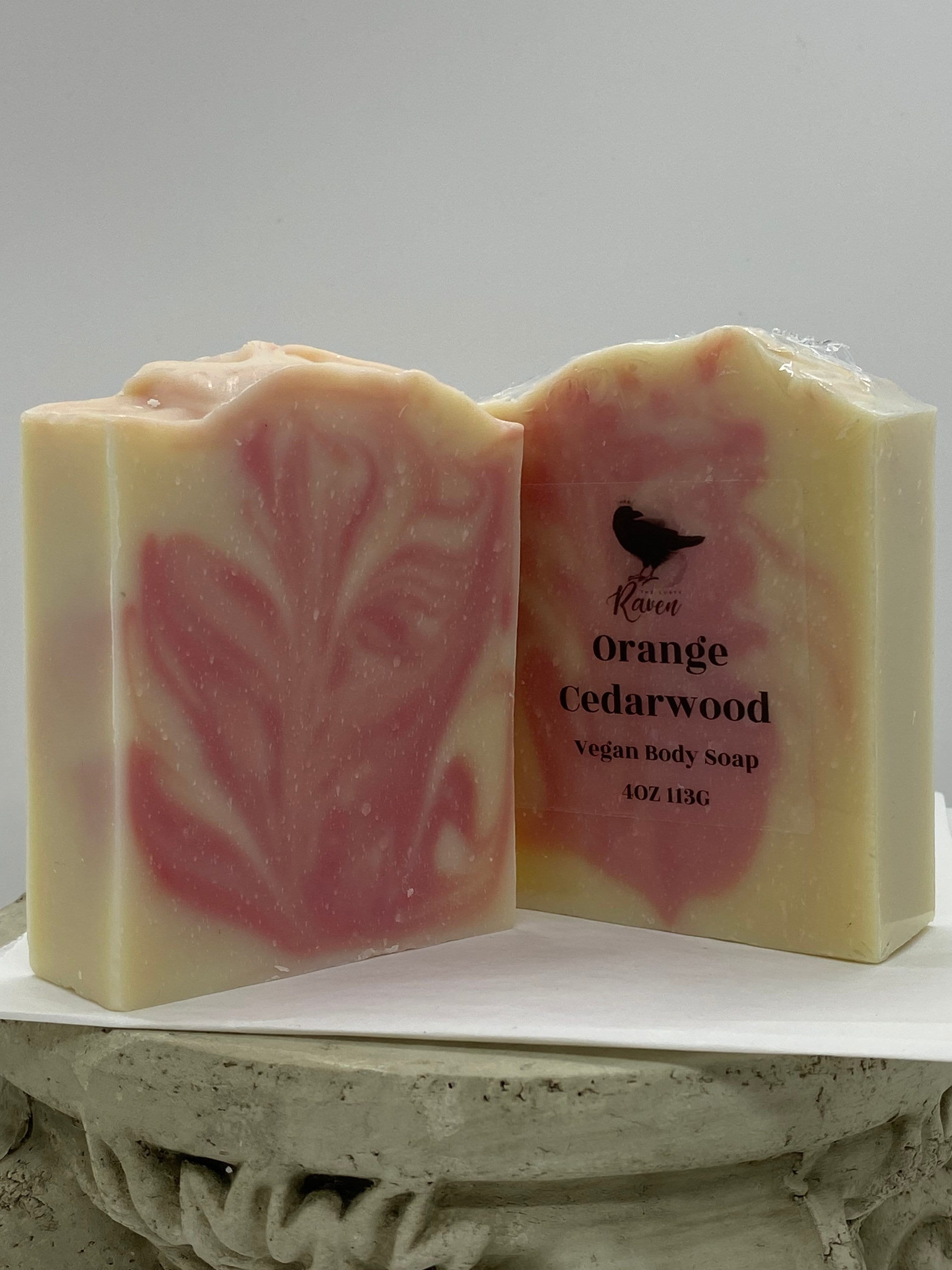 Orange Cedarwood Soap Cold Press Olive Oil Soaps Vegan Etsy