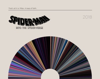 Spider-man: Into the Spider-verse | Movie Barcode Poster — Print, Movie ...