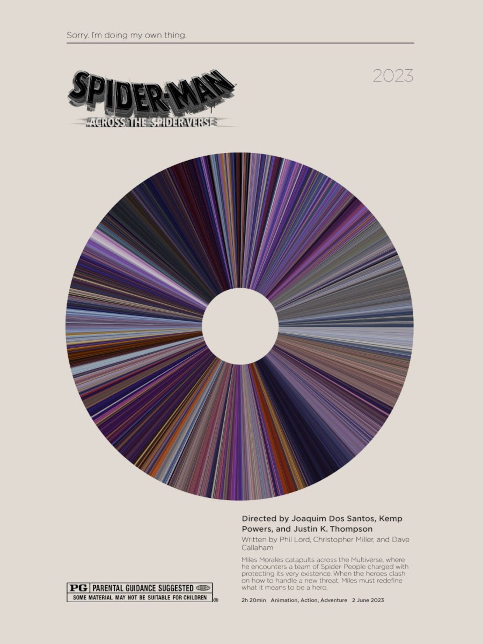 Spider-man: Across the Spider-verse | Movie Barcode Poster — Print ...