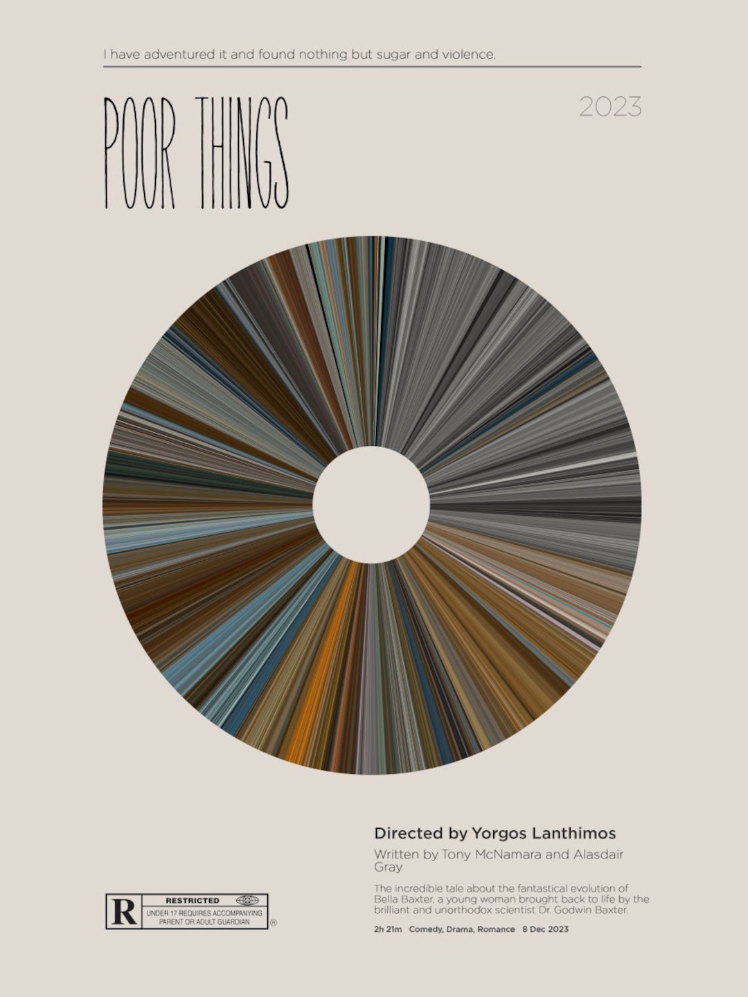 Poor Things | Movie Barcode Poster — Print, Movie Poster, Retro, Wall ...