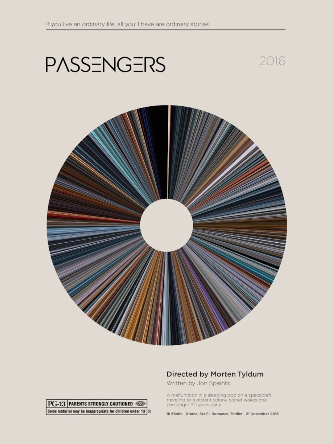 Passengers | Movie Barcode Poster — Print, Movie Poster, Retro, Wall ...