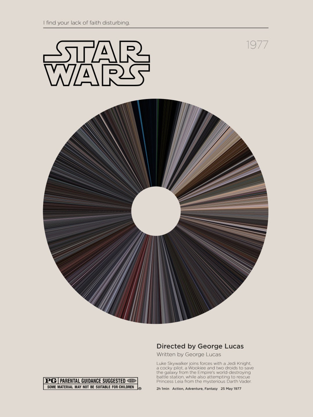 Star Wars: A New Hope | Movie Barcode Poster — Print, Movie Poster ...