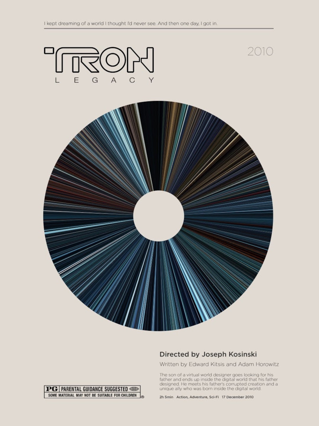 Tron: Legacy | Movie Barcode Poster — Print, Movie Poster, Retro, Wall ...