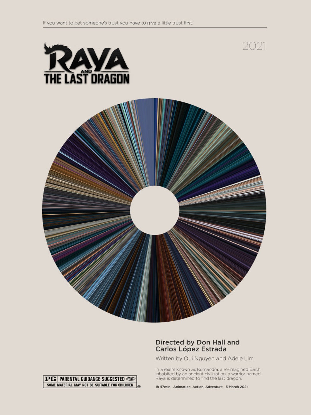 Raya and the Last Dragon | Movie Barcode Poster — Print, Movie Poster ...