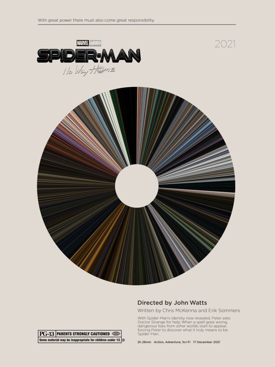Spider-man: No Way Home | Movie Barcode Poster — Print, Movie Poster ...