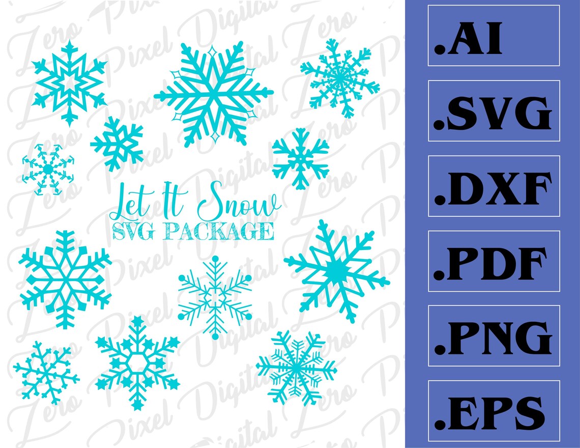 Snowflakes File Bundle for Laser Cutting, Silhouette, Cricut (svg, Eps ...
