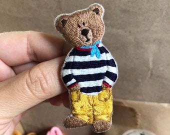 Teddy Bear Hand Embroidery - Etsy