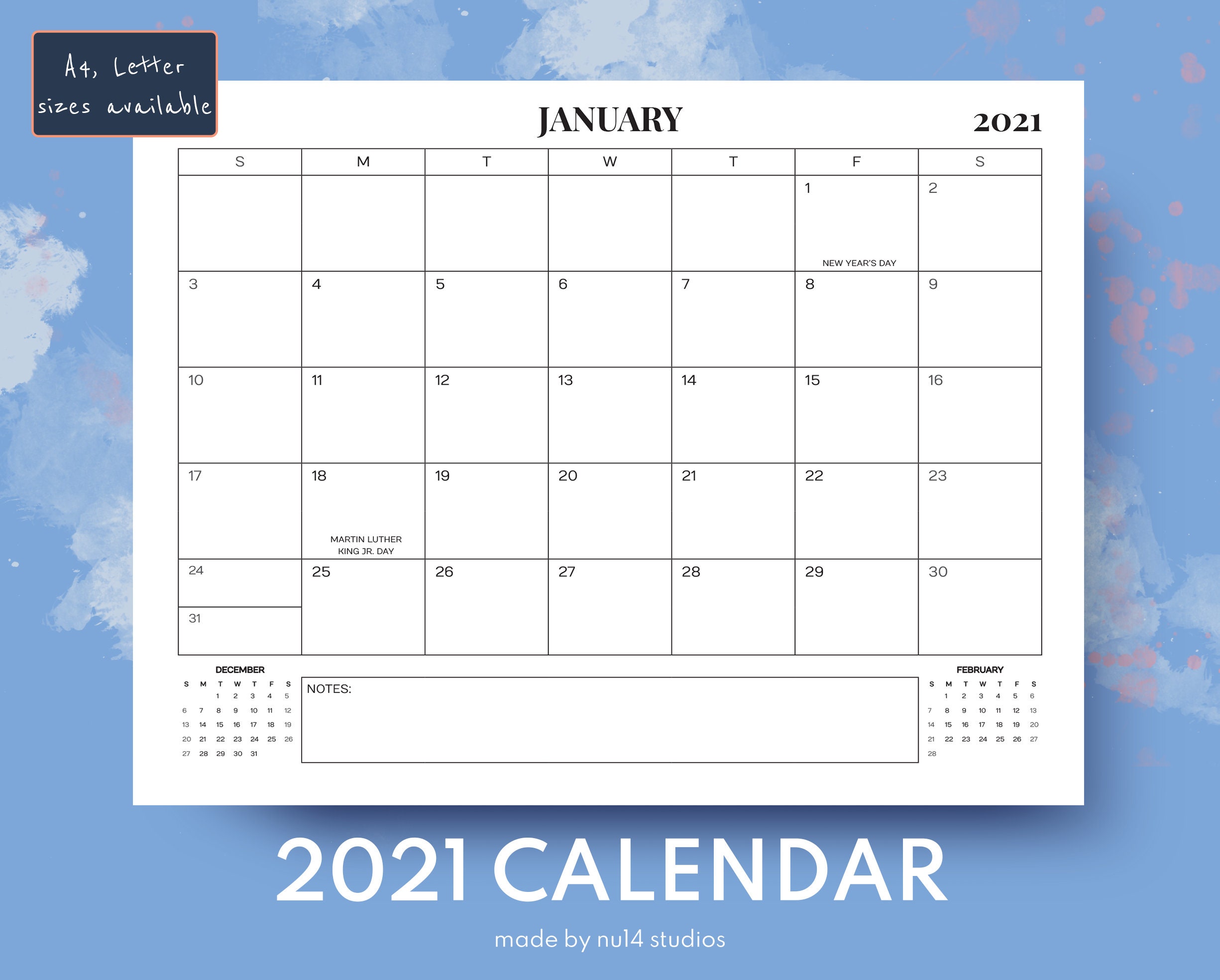 Fillable Calendar