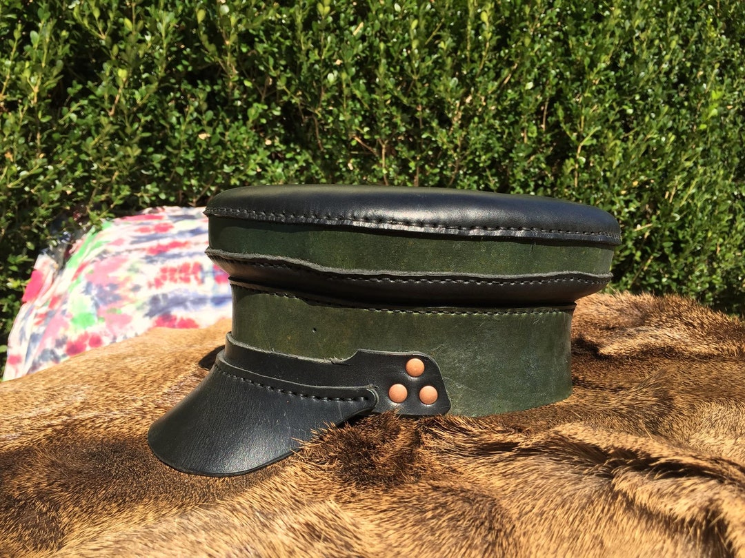 Poppet Innovations Conductor Cap Military Hat Forest Green Handmade ...