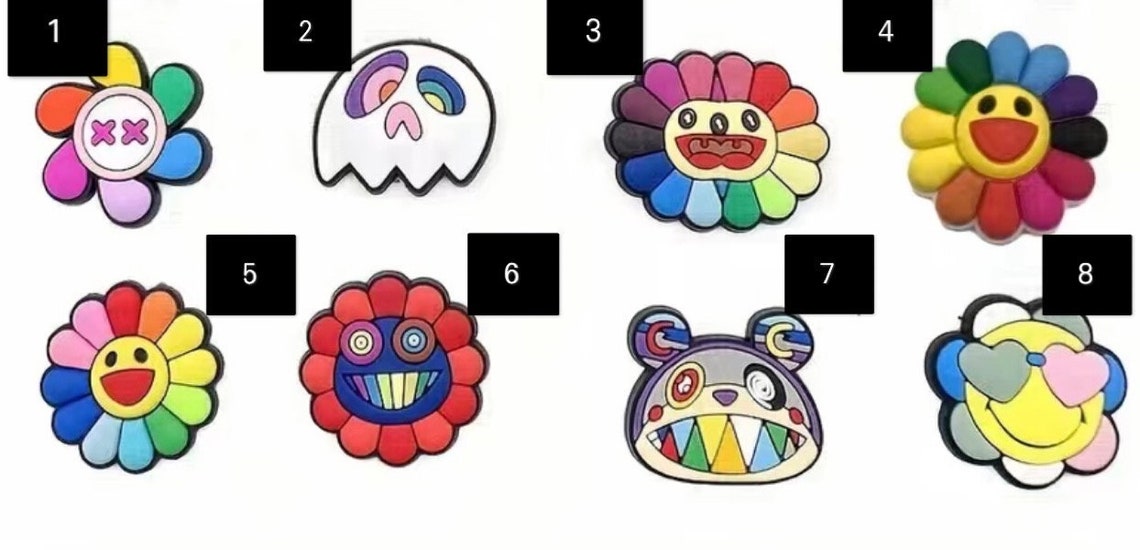 Crazy Monster Fangs Charms Smiley Flower Crocs Charms - Etsy