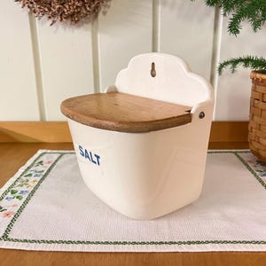 Aluminia Salt Cellar | Old Danish Kitchen Salt Container in Faience ...