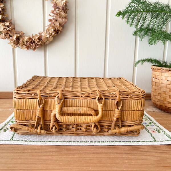 Wicker Suitcase - Etsy